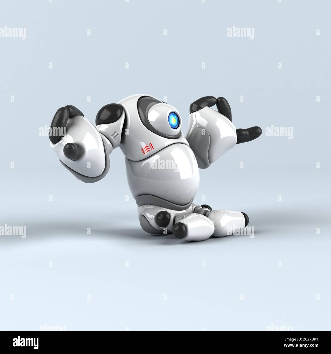 Big robot - 3D Illustration Stock Photo - Alamy