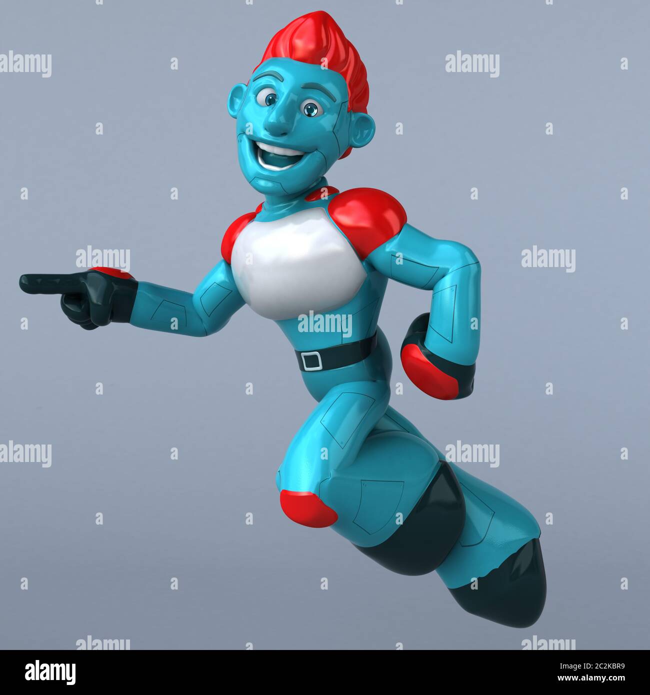 Red robot - 3D Illustration Stock Photo - Alamy