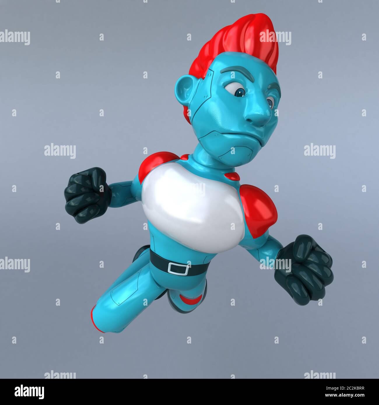 Red robot - 3D Illustration Stock Photo - Alamy