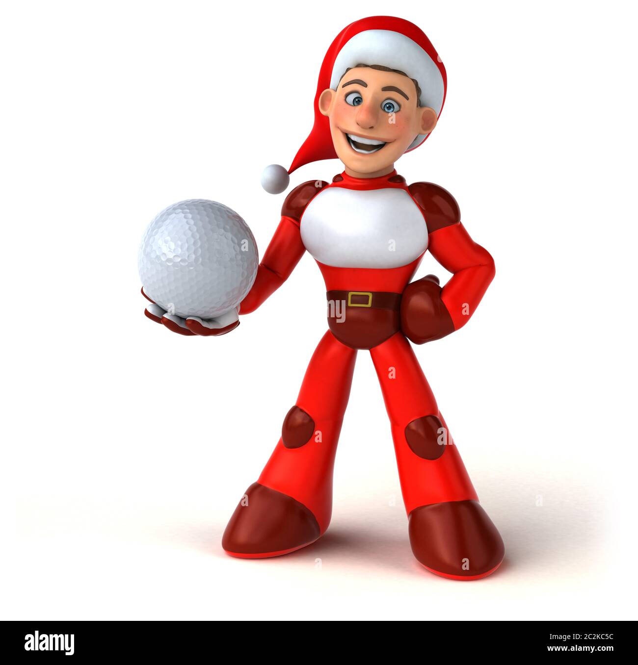 Fun Super Santa Claus - 3D Illustration Stock Photo - Alamy