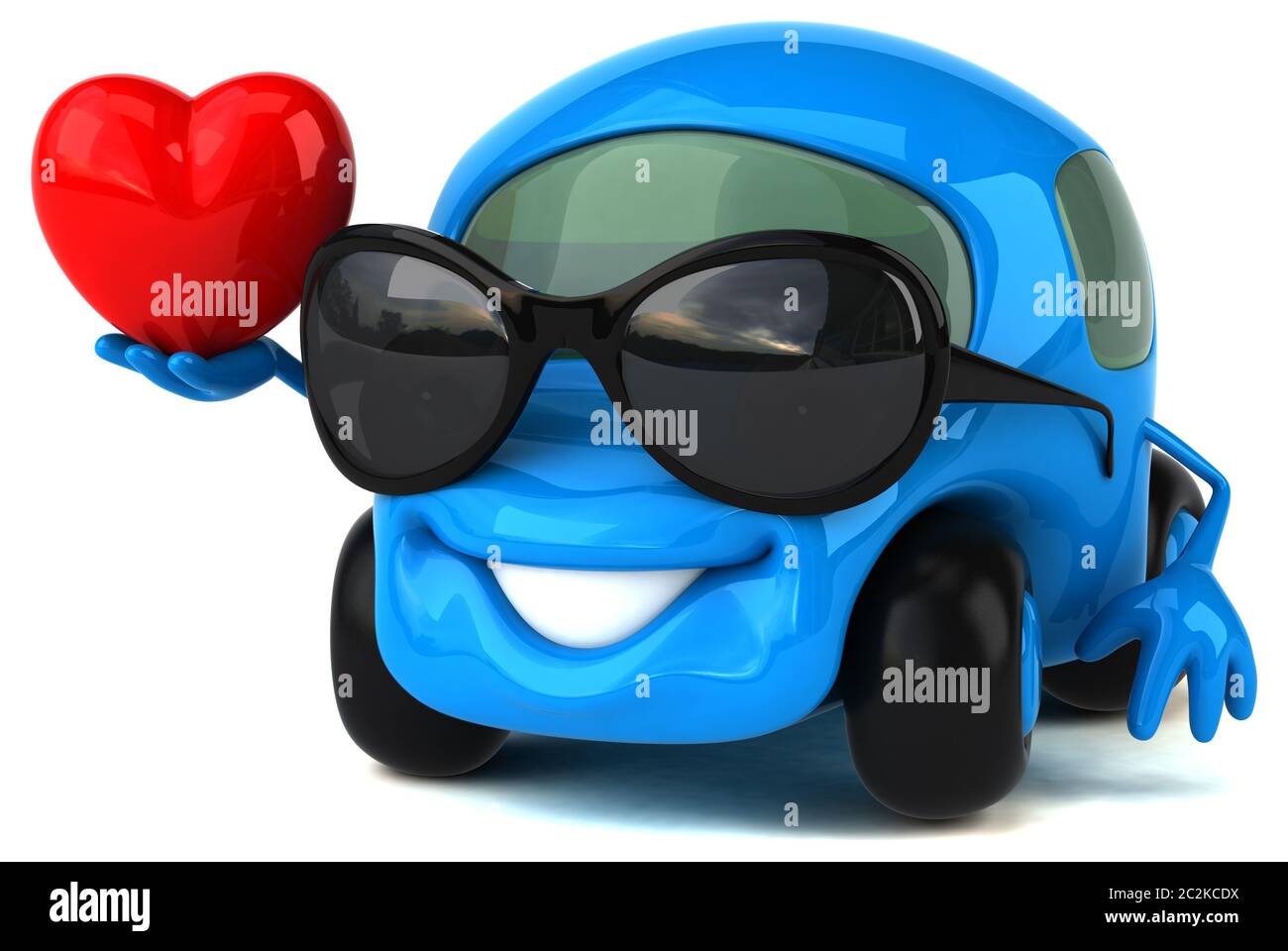 Fun car - 3D Illustration Stock Photo - Alamy
