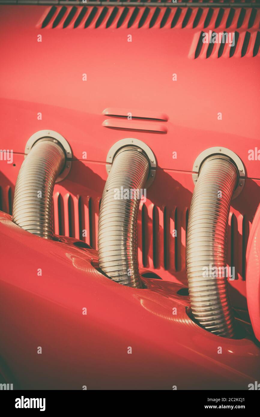 Color close up of the air vents of a vintage classic car Stock Photo ...