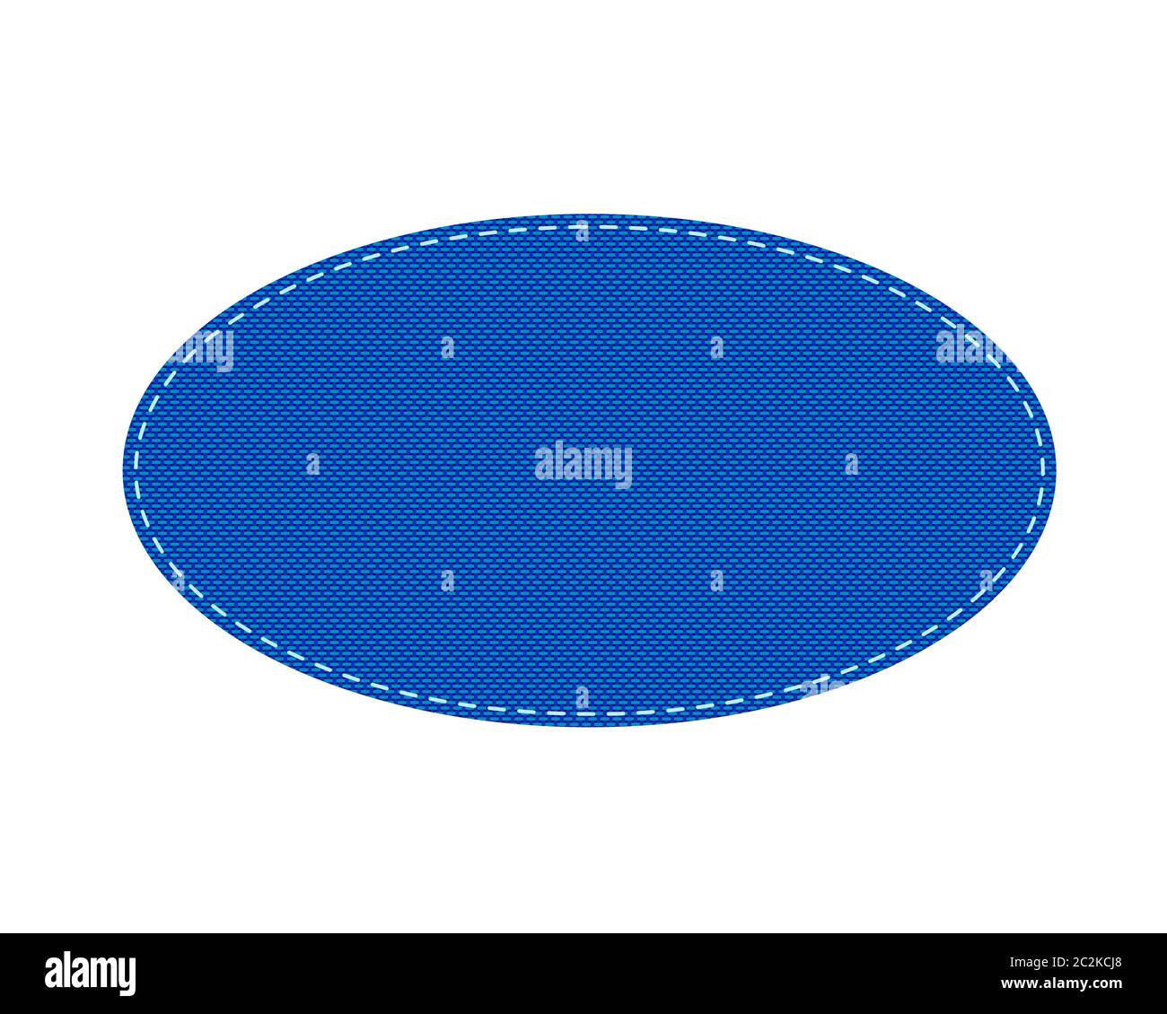 Oval patch with stitches Stock Photo - Alamy