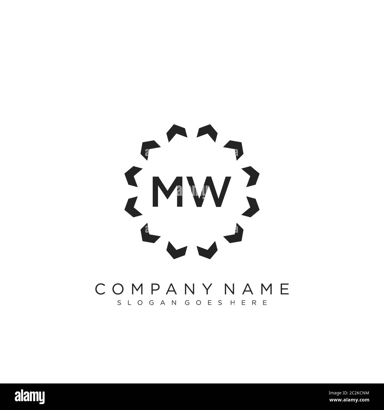 Mw initials logo hi-res stock photography and images - Alamy