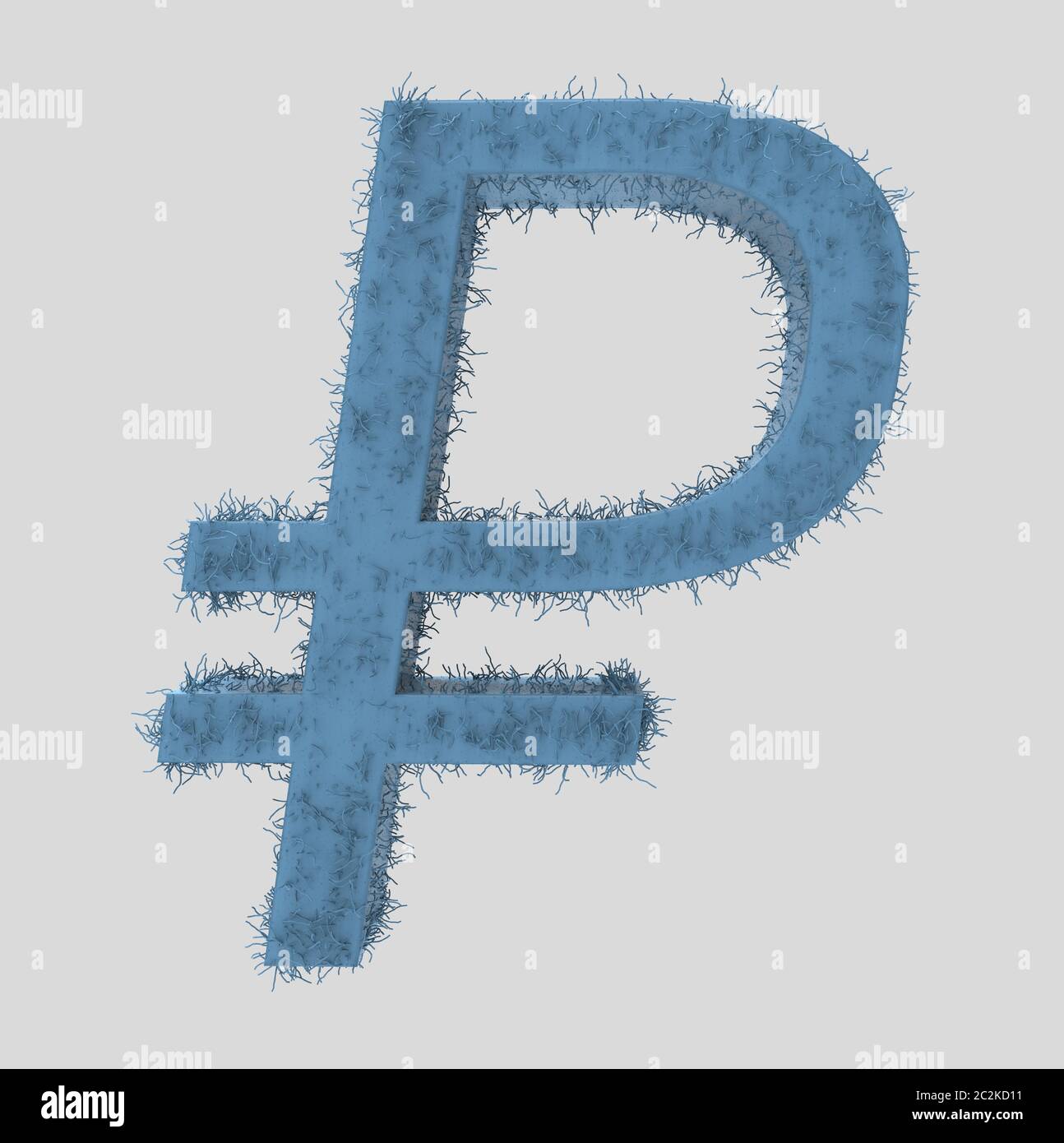Ruble symbol sign isolated rouble RUB Russian ruble Currency Symbol 3d ...
