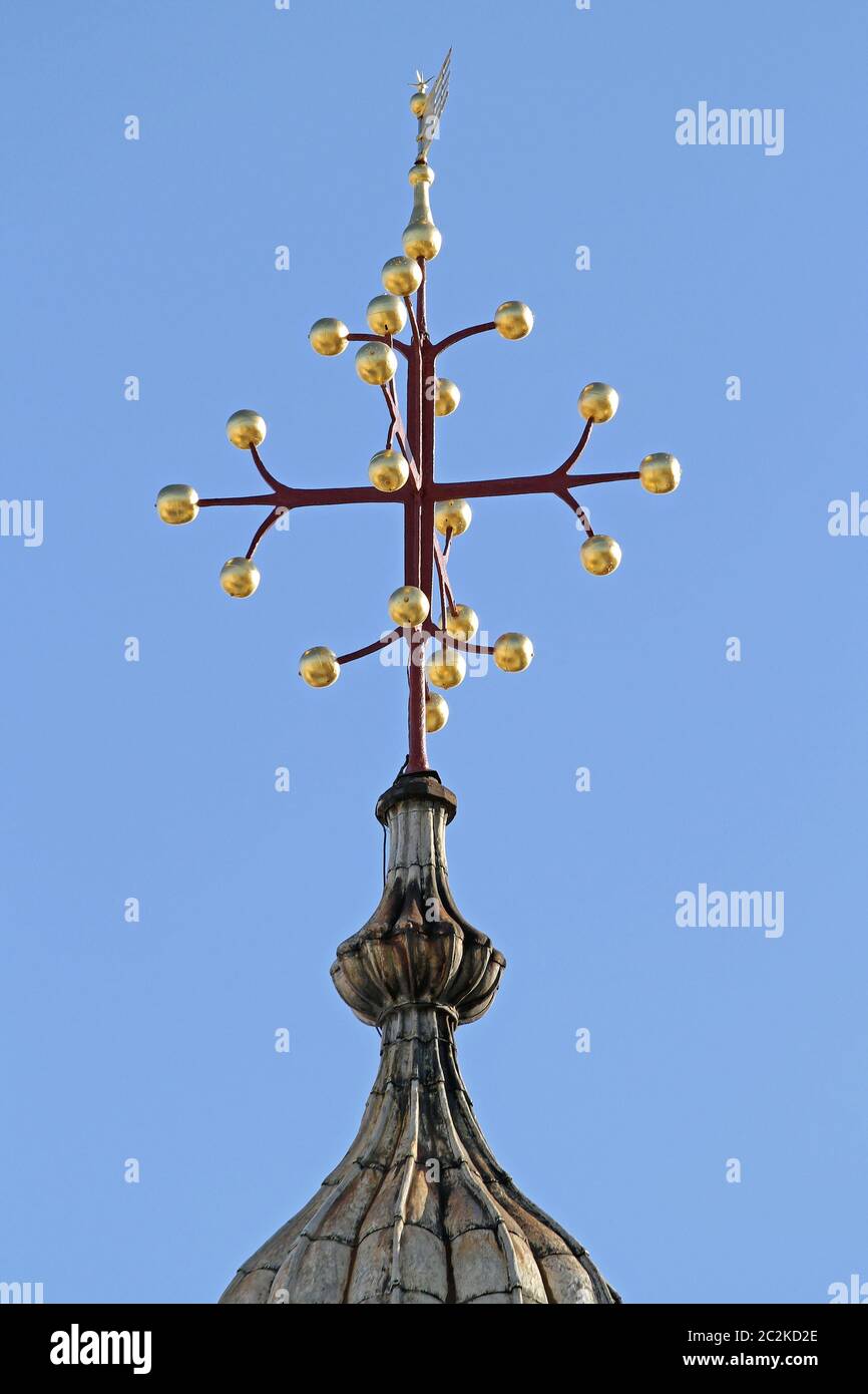 Golden Top at San Marco Church in Venice Stock Photo - Alamy