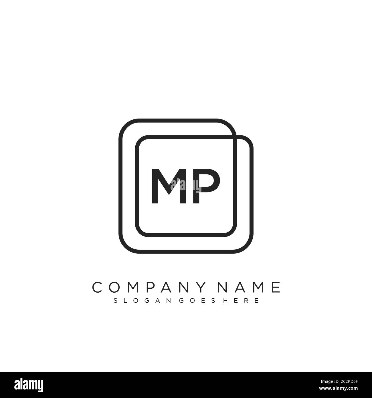 Mp initials logo Stock Vector Images - Alamy