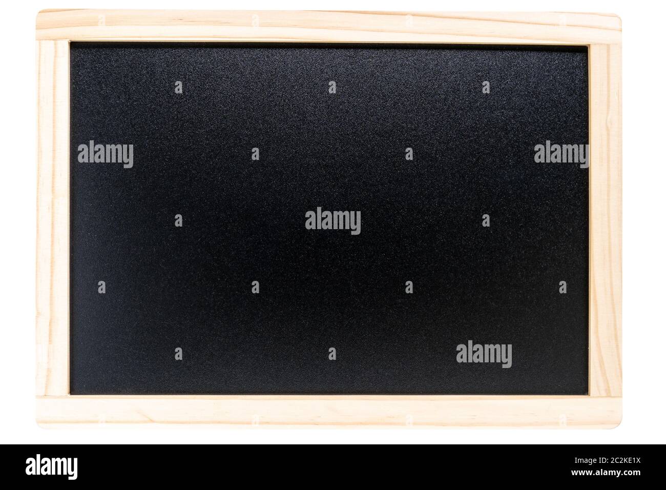Blank vintage chalkboard with wooden frame isolated on white backgrond ...