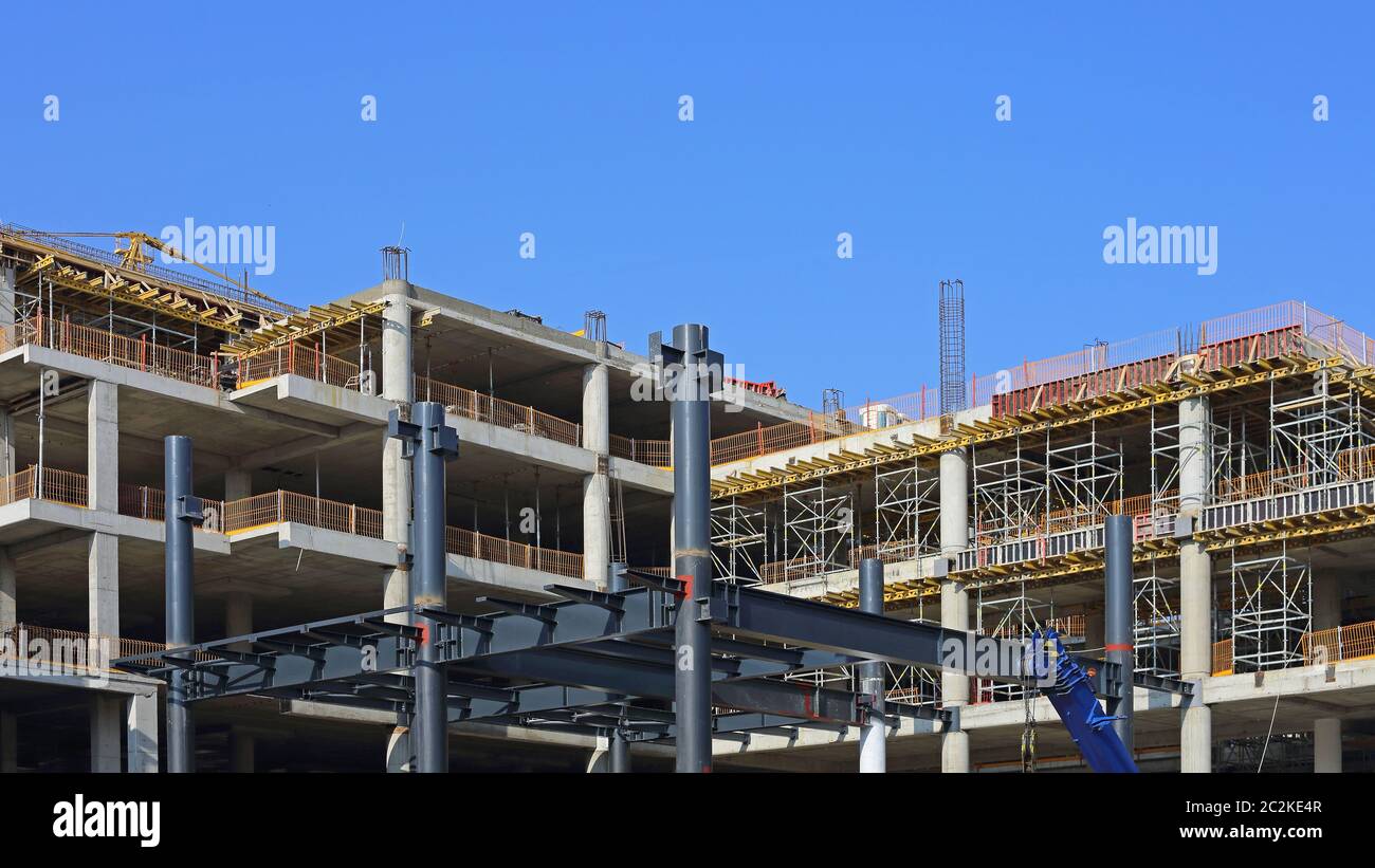 Building Site of New Skyscraper Construction Industry Stock Photo - Alamy