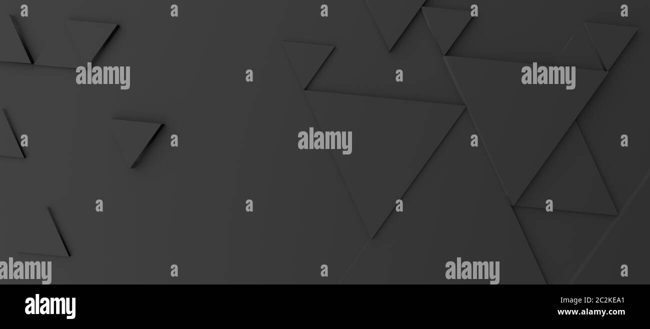 Abstract modern black triangle background, 3d rendering Stock Photo - Alamy