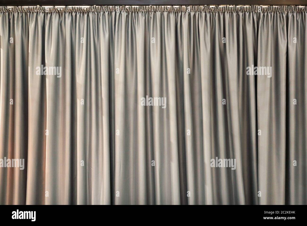 Gray Velvet Textile Curtains Background Backdrop Stock Photo - Alamy