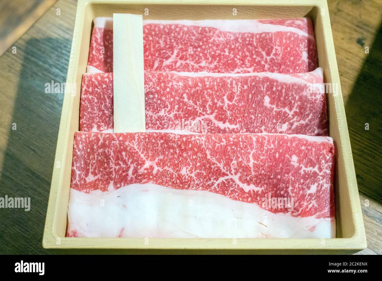 premium japanese raw beef meat set with blank label ready to cook Shabu ...
