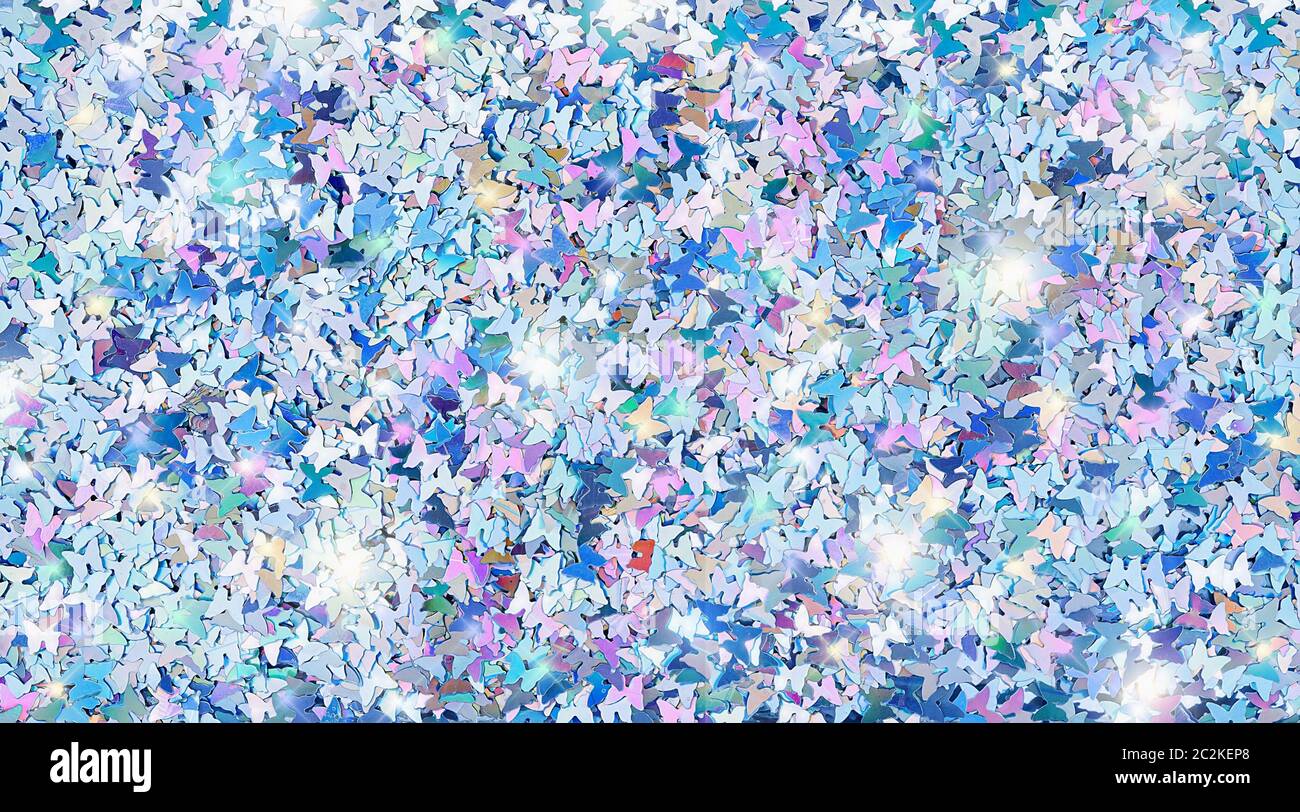 Real shiny butterfly shaped sparkles textured background Stock Photo ...