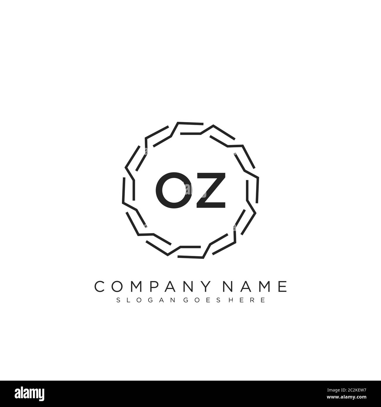 Oz initials logo hi-res stock photography and images - Alamy