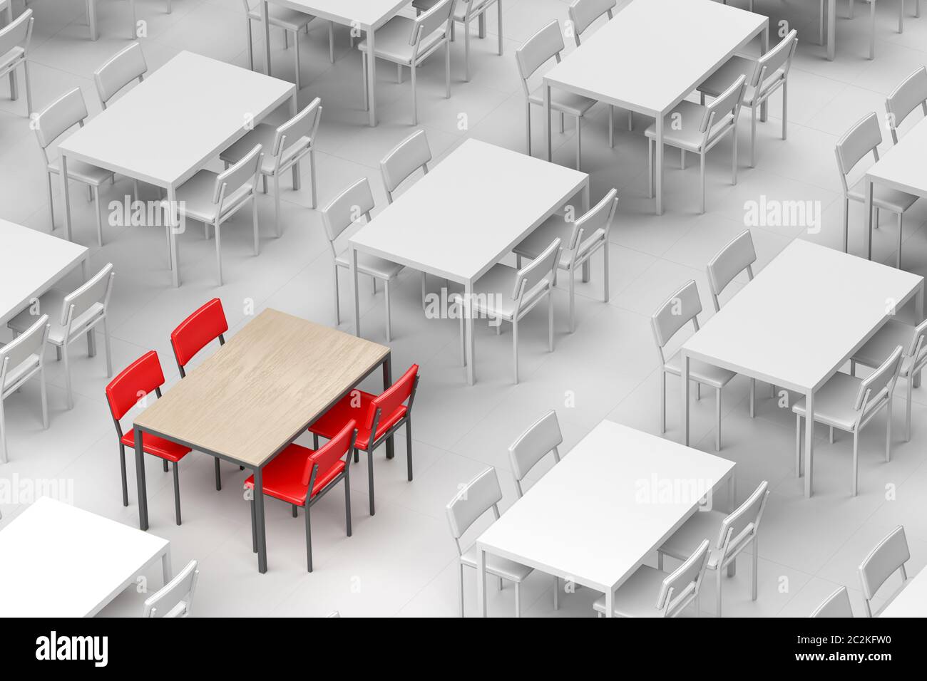 Concept image with unique table and chairs in the restaurant Stock ...