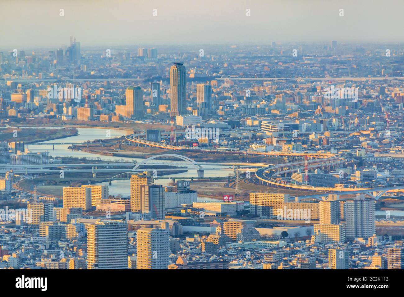 Tokyo Aerial Cityscape Sunset View Stock Photo - Alamy