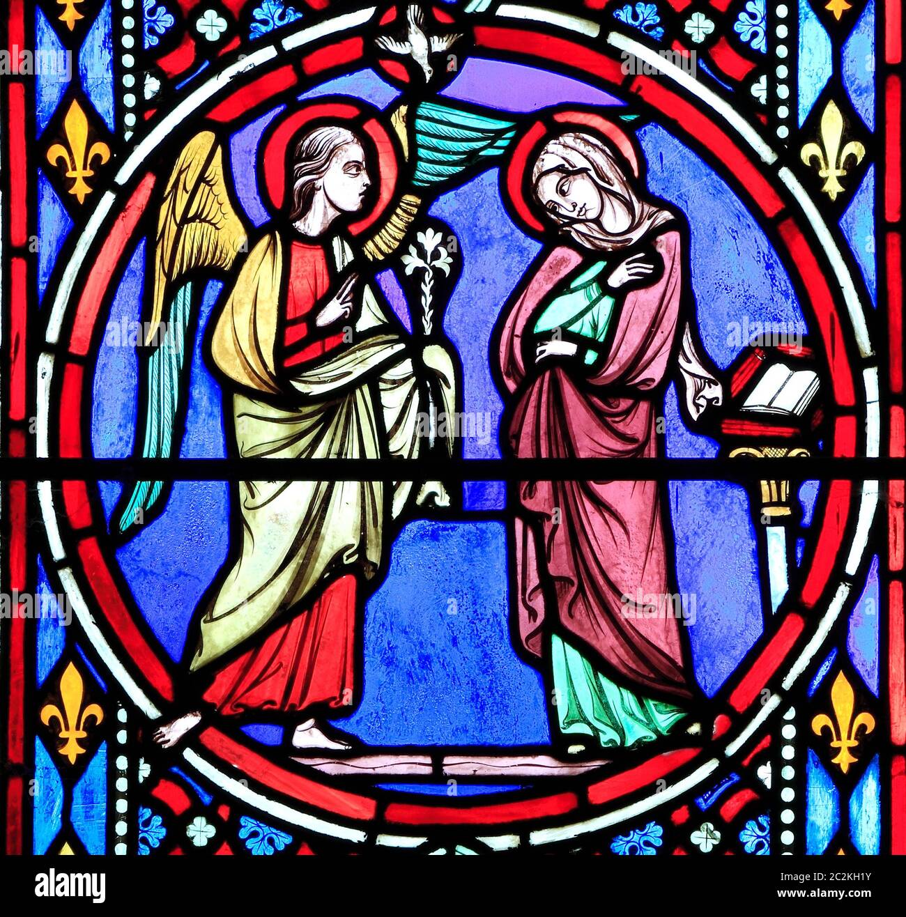 Stained glass window archangel gabriel hi-res stock photography and images - Alamy