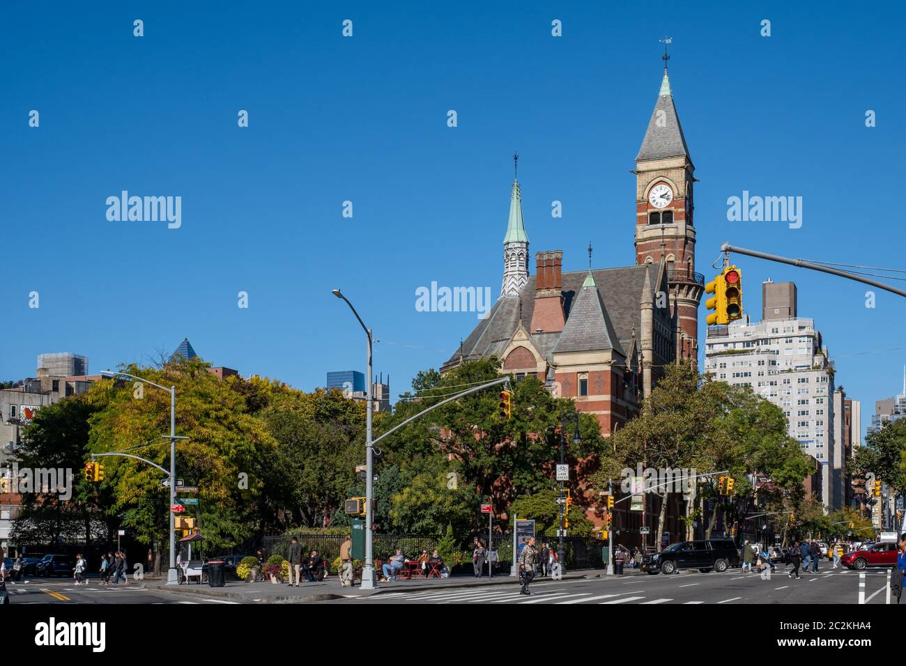 Fall foliage color of Greenwich Village in Lower Manhattan Stock Photo ...