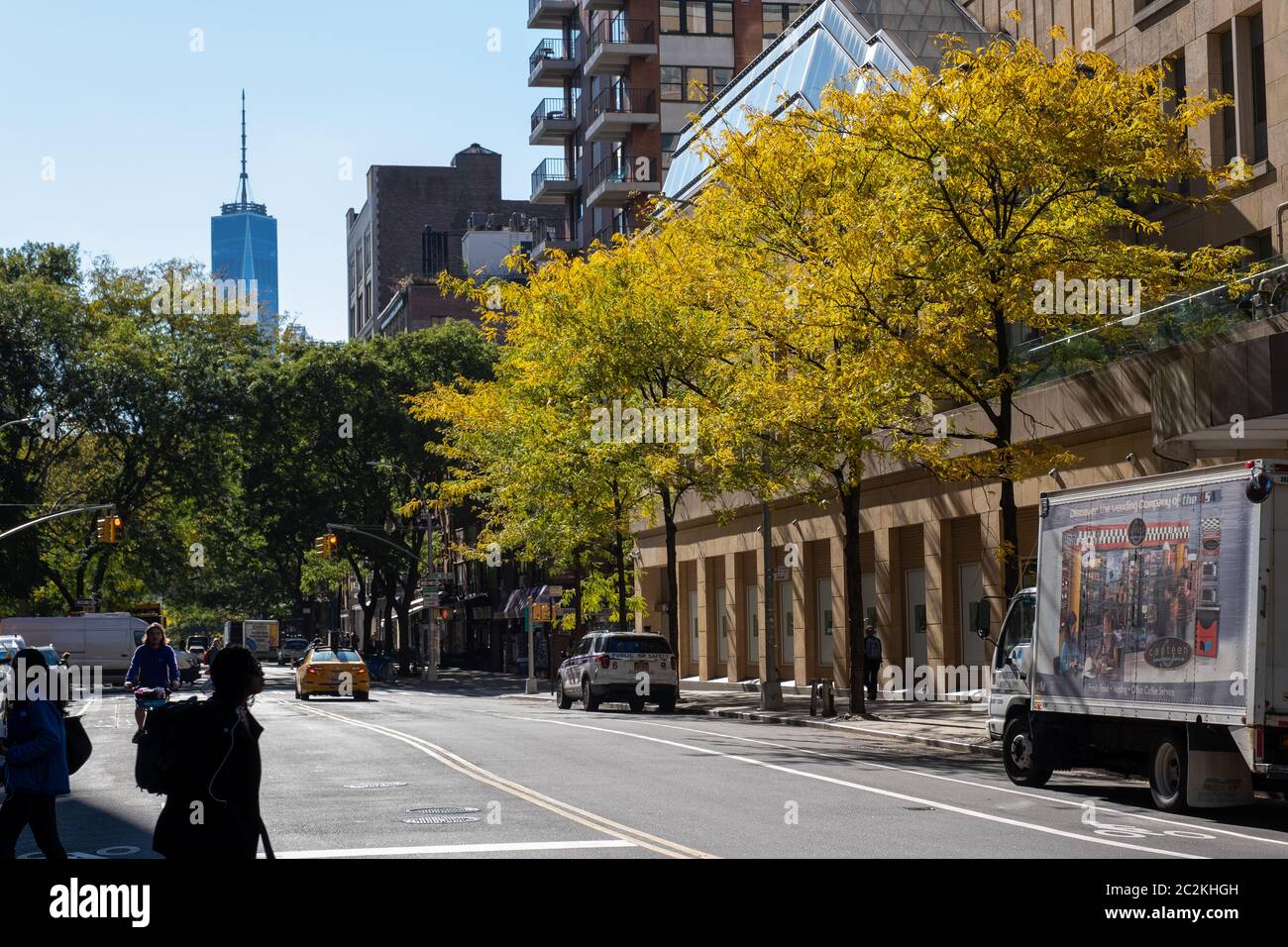 Fall foliage color of Washington Square Park near NYU in Lower ...