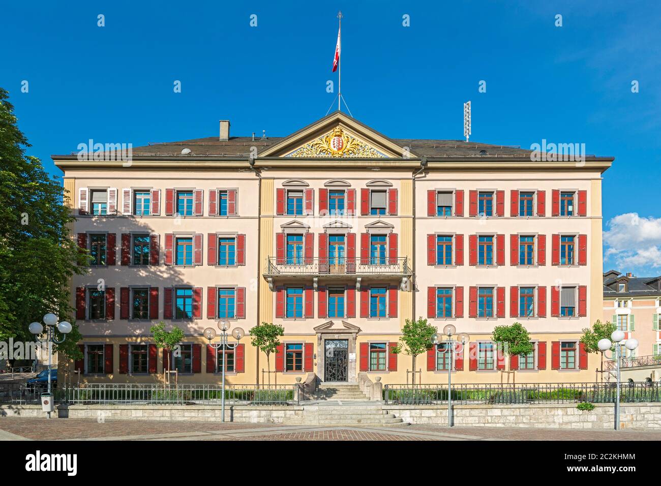 Switzerland, Sion, Valais Canton Palais du Governement (Government ...