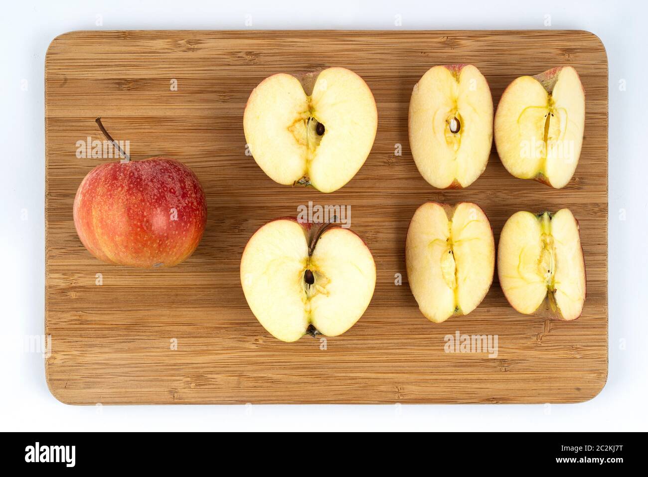 cutting an apple in sequence Stock Photo - Alamy