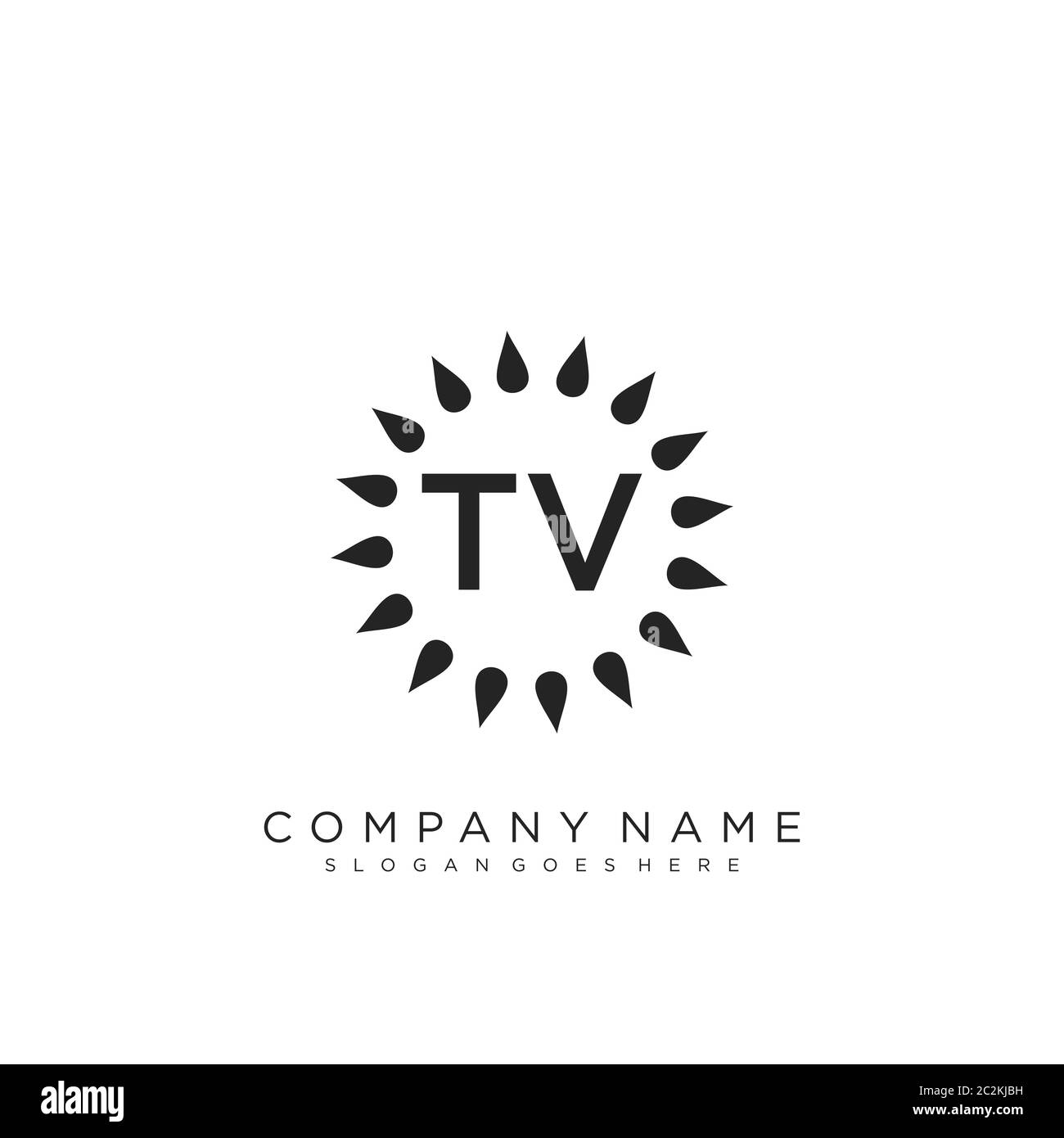 Tv initials logo Stock Vector Images - Alamy