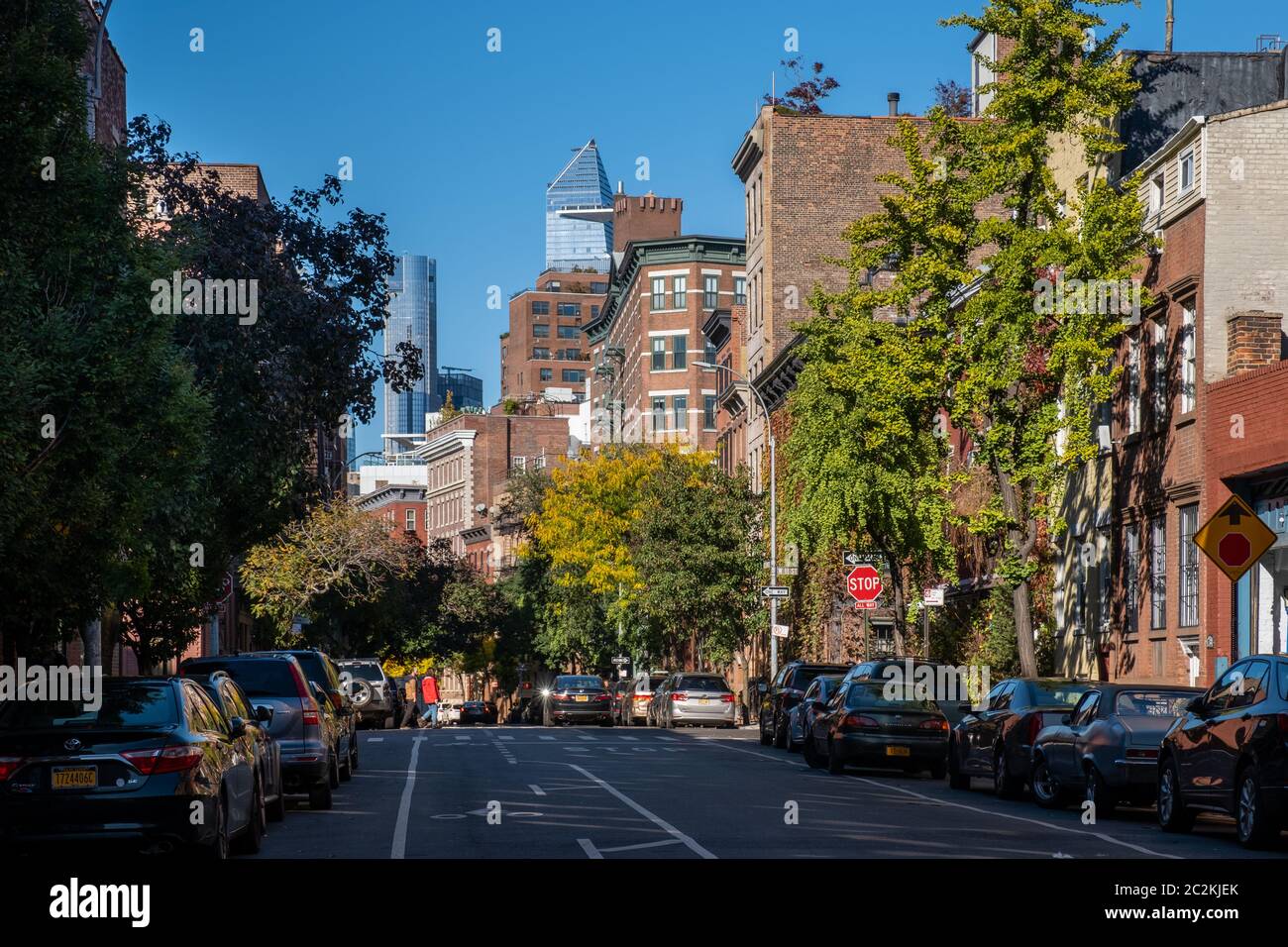 Fall foliage color of Greenwich Village in Lower Manhattan Stock Photo ...