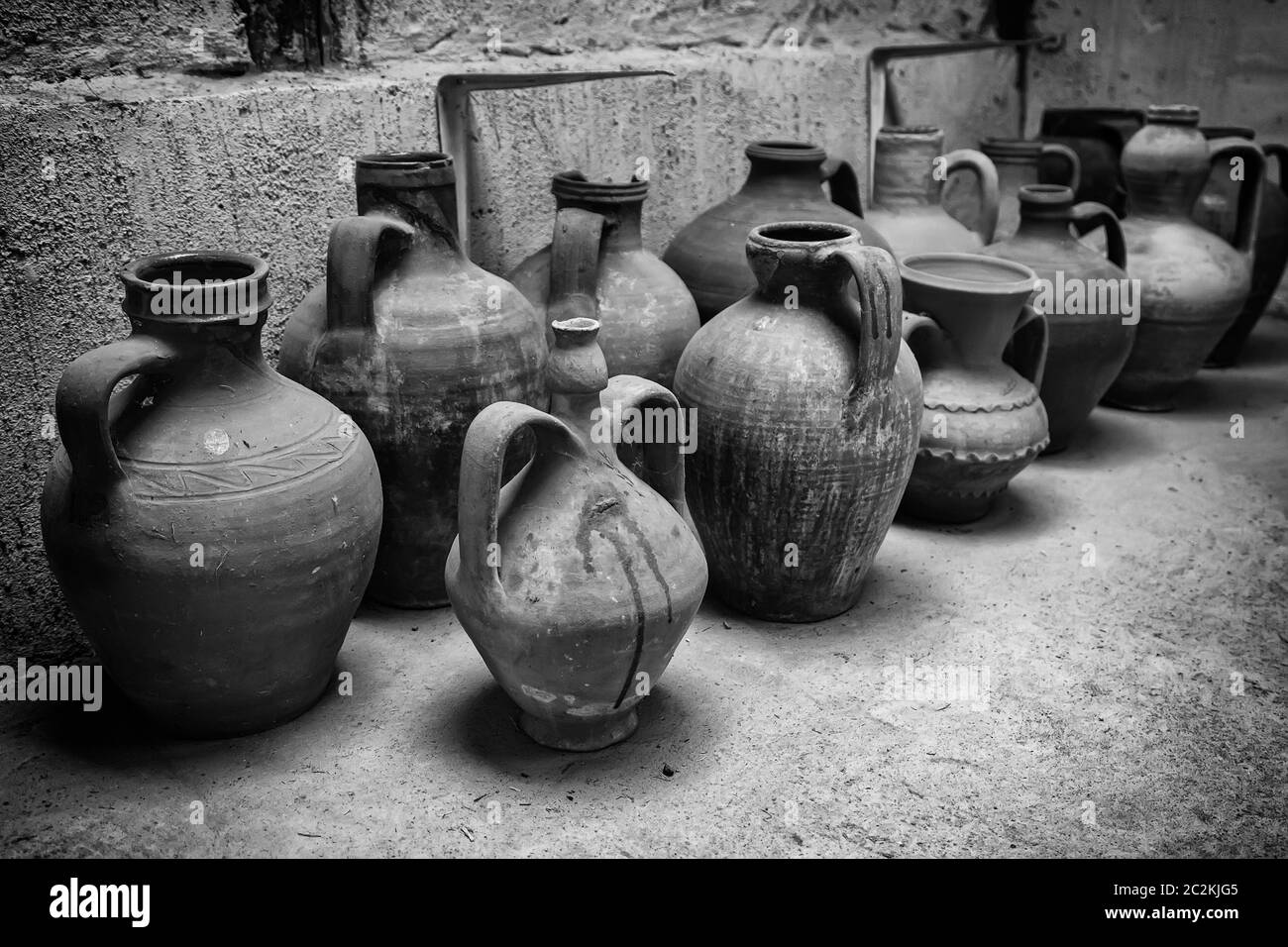Ancient clay objects, detail of handicraft in cooked clay Stock Photo ...