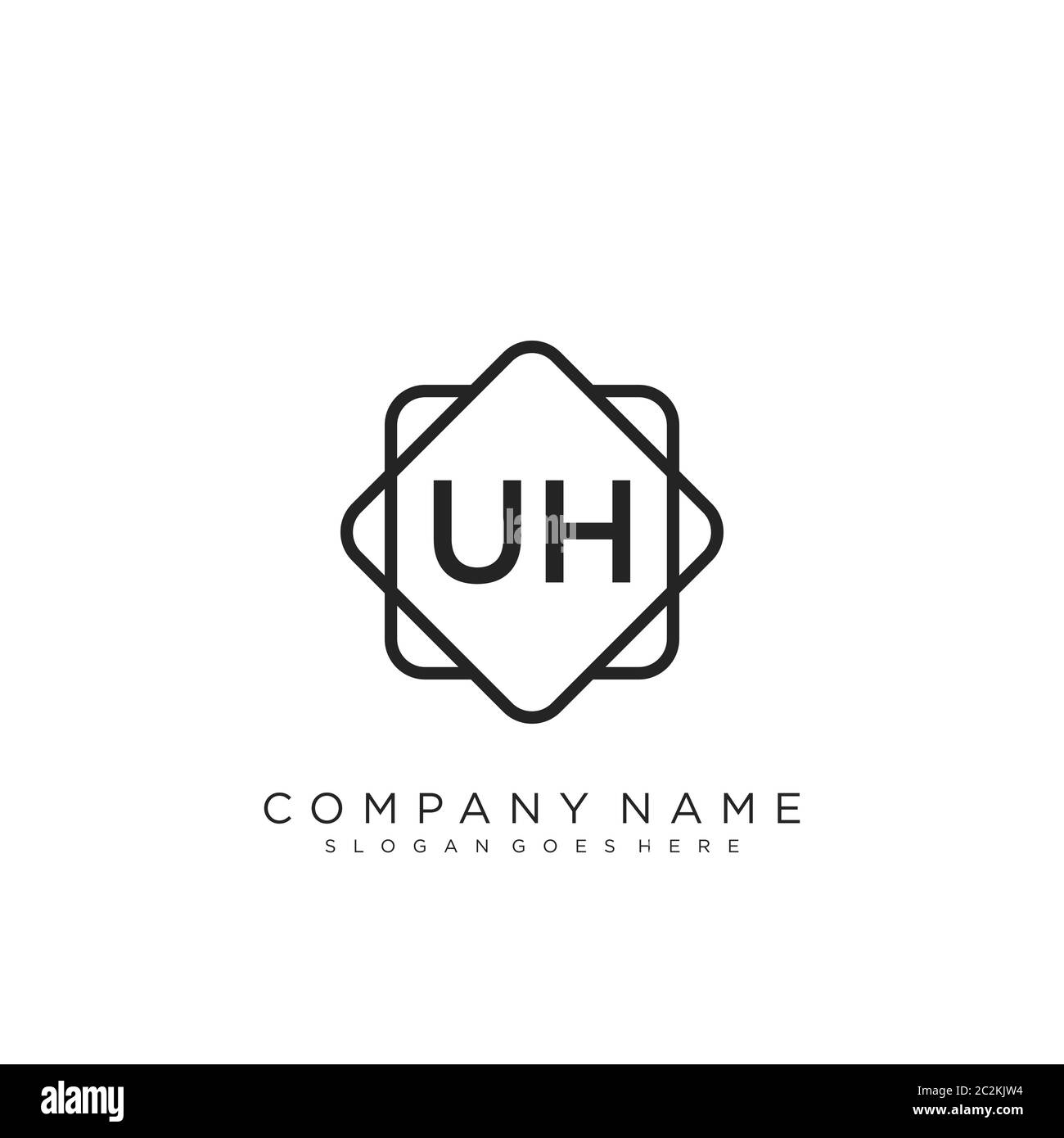 Uh initials logo Stock Vector Images - Alamy