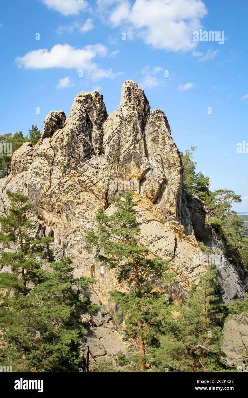 Resin, mountains, rocks of sandstone form a beautiful landscape Stock ...