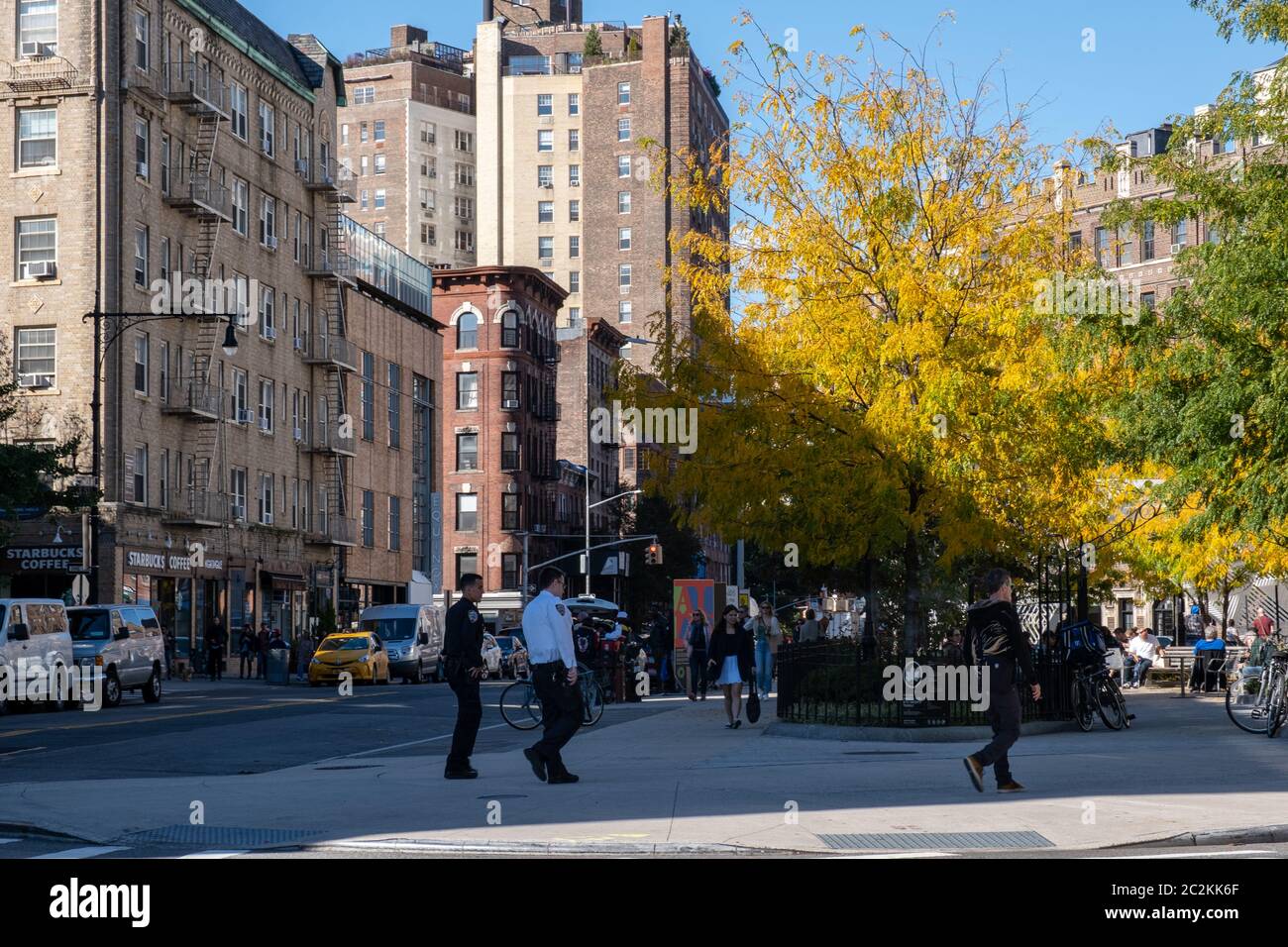 Fall foliage color of Greenwich Village in Lower Manhattan Stock Photo ...