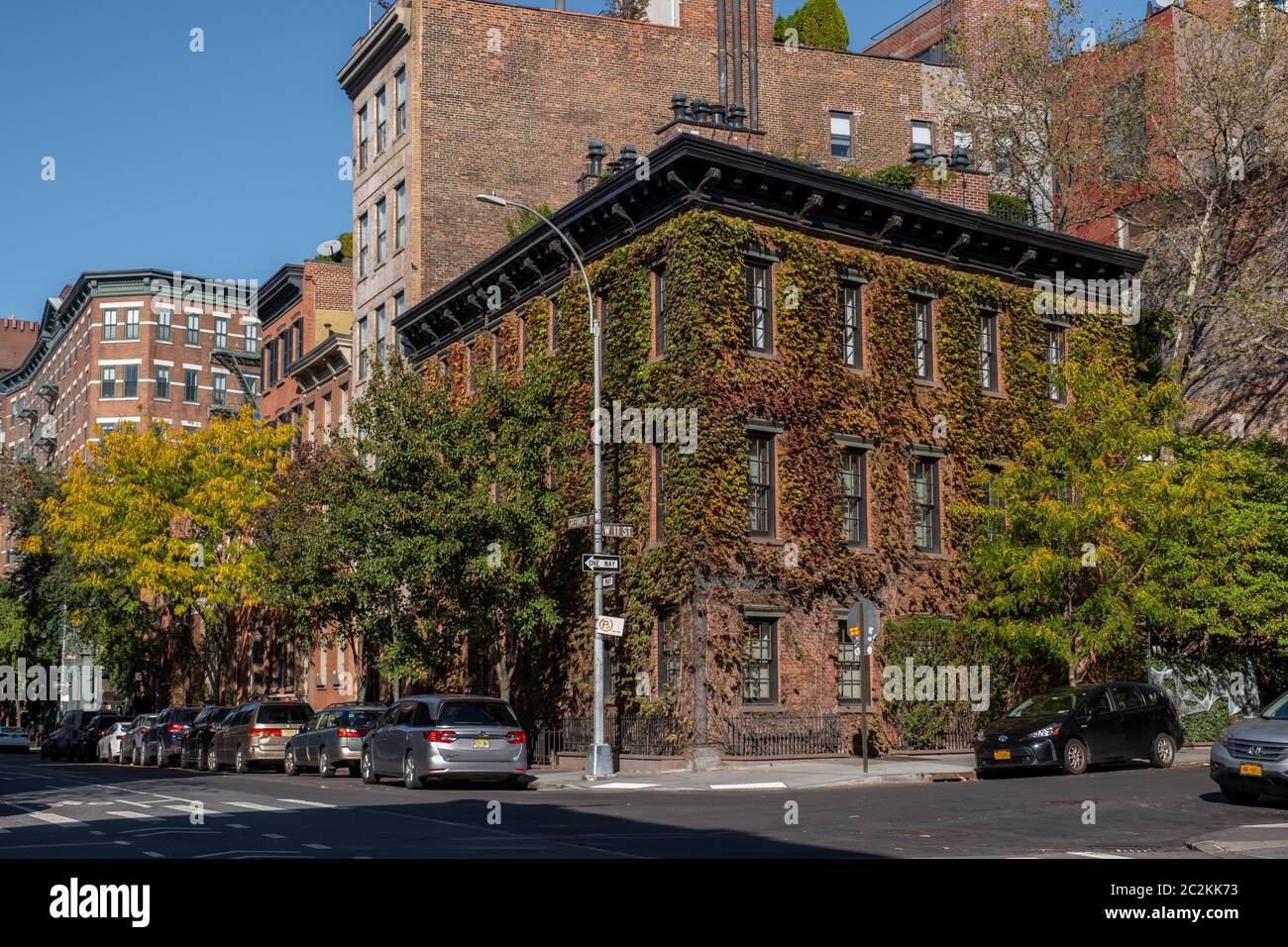 Fall foliage color of Greenwich Village in Lower Manhattan Stock Photo ...