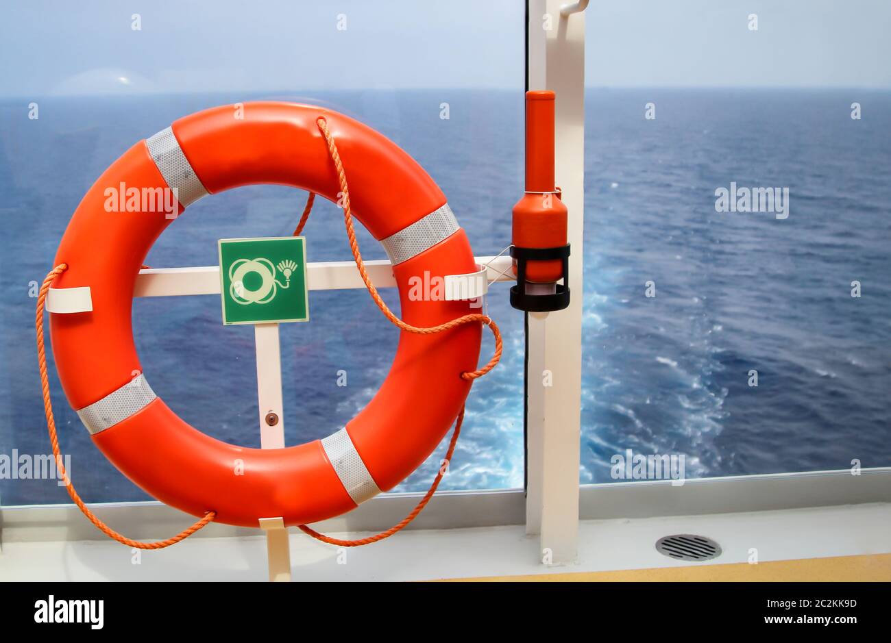 a lifebuoy on a ship, always ready to use Stock Photo - Alamy