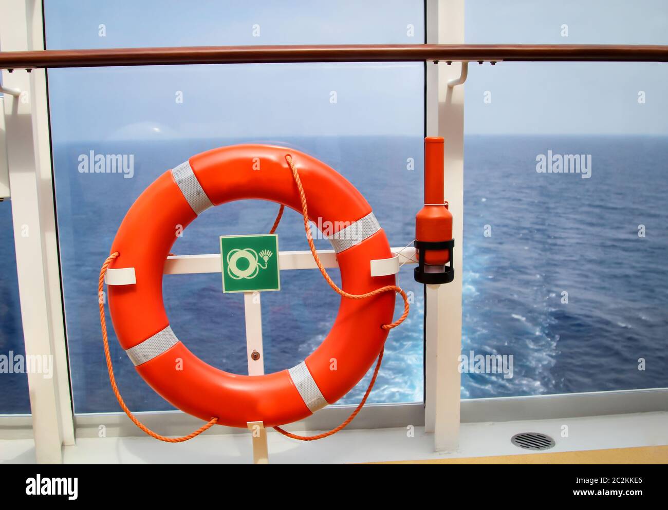 a lifebuoy on a ship, always ready to use Stock Photo - Alamy
