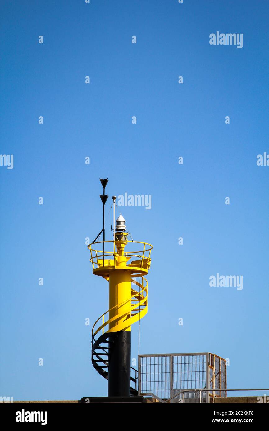 Signal, signaling of a port for instructions to ships Stock Photo - Alamy
