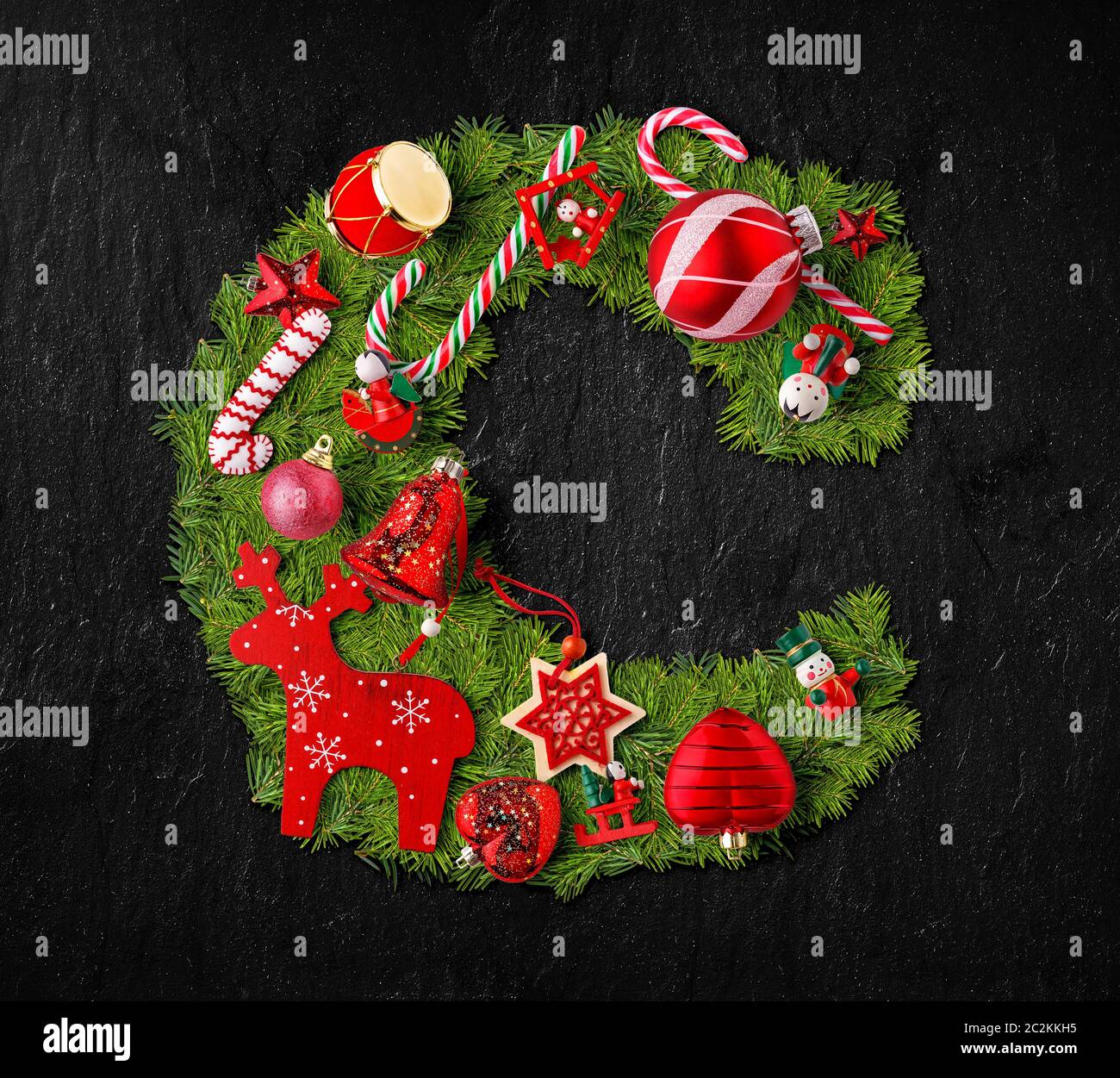 Christmas alphabet letter c hi-res stock photography and images - Alamy
