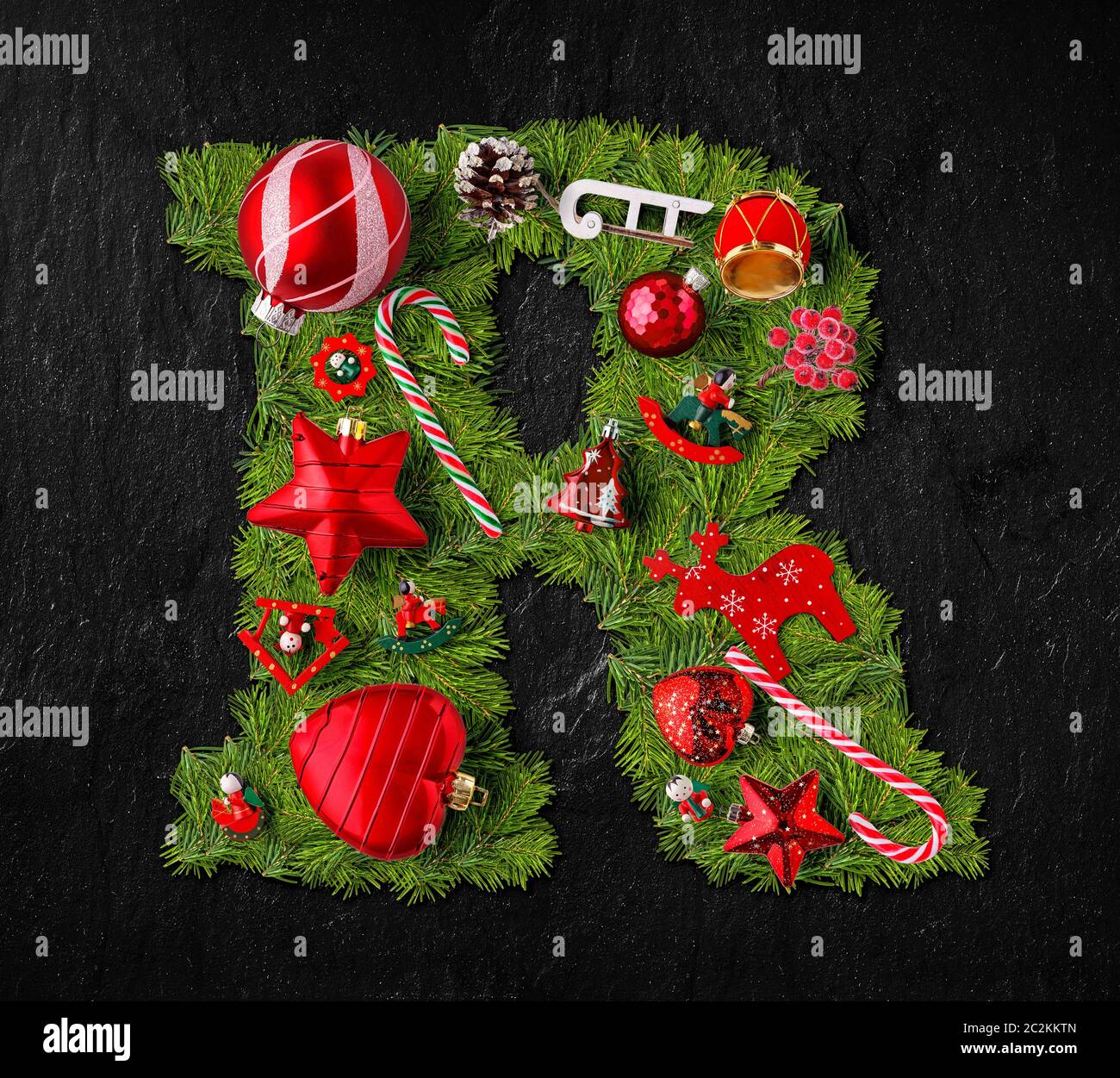 Christmas alphabet letter r hi-res stock photography and images - Alamy