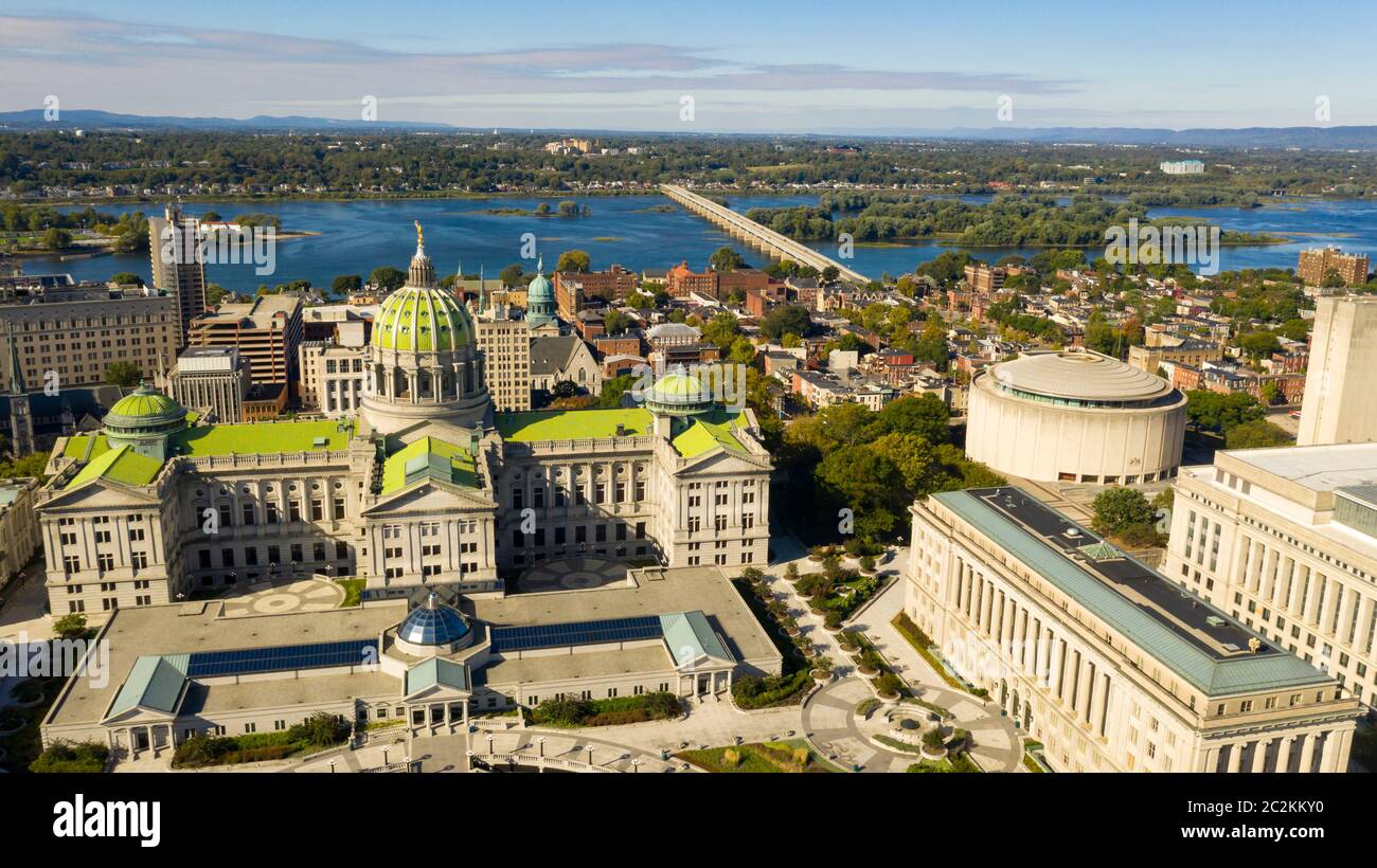 Downtown Harrisburg Pennsylvania Susquehanna River High Resolution ...