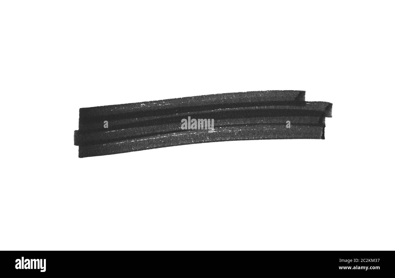 Sketch of black hand painted stripe for headline Stock Photo - Alamy