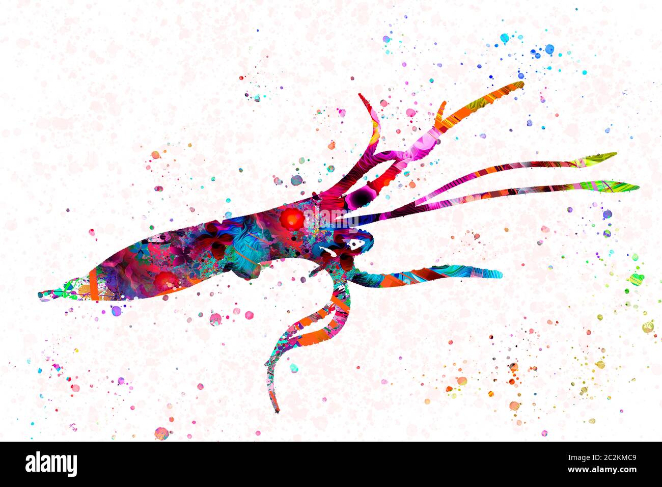 Abstract watercolor painting Cut Out Stock Images & Pictures - Alamy