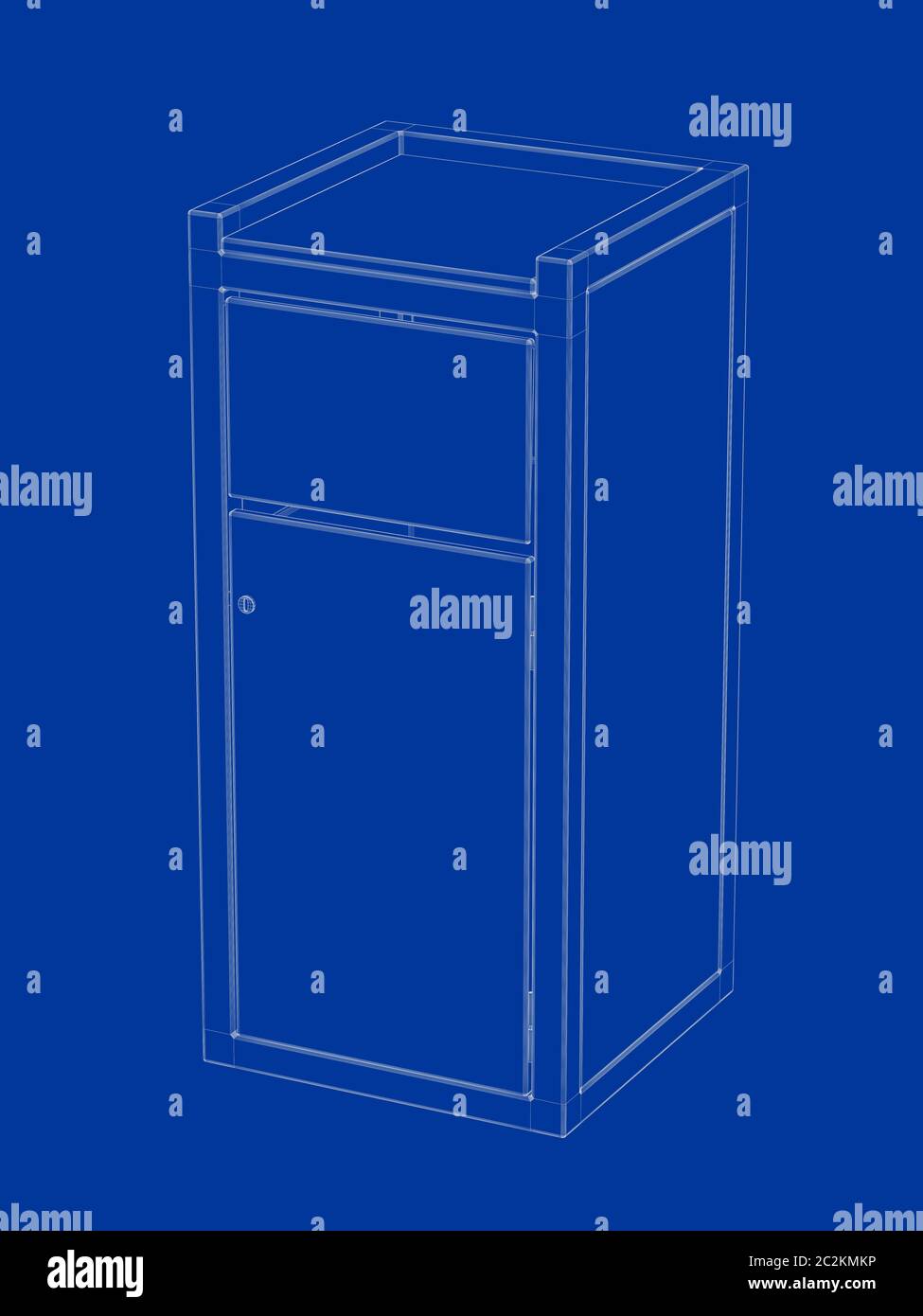 3D design of garbage container for fast food restaurant or cafe Stock ...