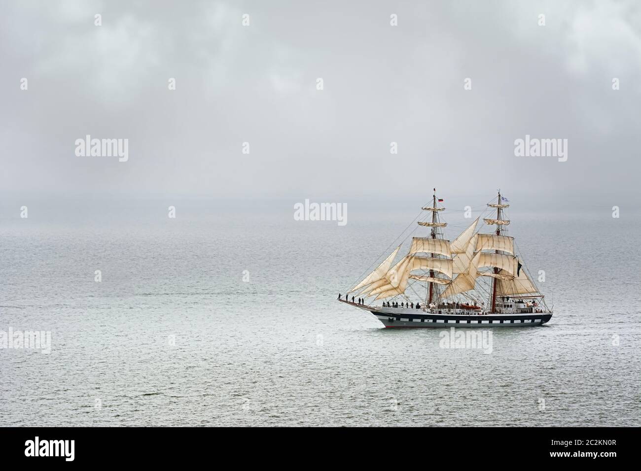 Two Masted Sailing Ship in the Black Sea Stock Photo - Alamy