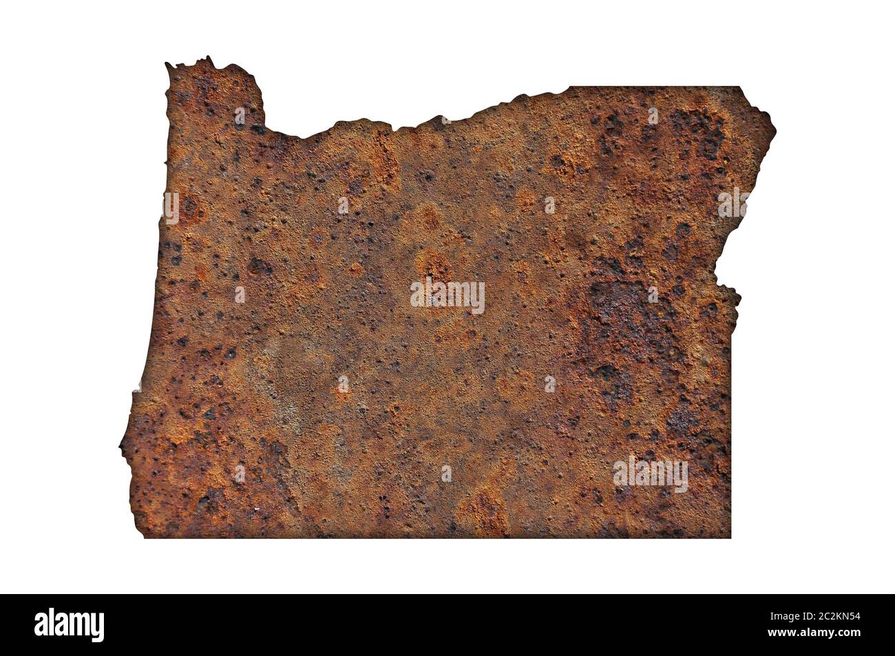 Oregon map isolated on Cut Out Stock Images & Pictures - Alamy
