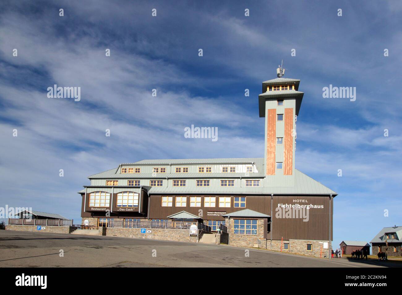 Fichtelberghaus with observation tower hi-res stock photography and ...