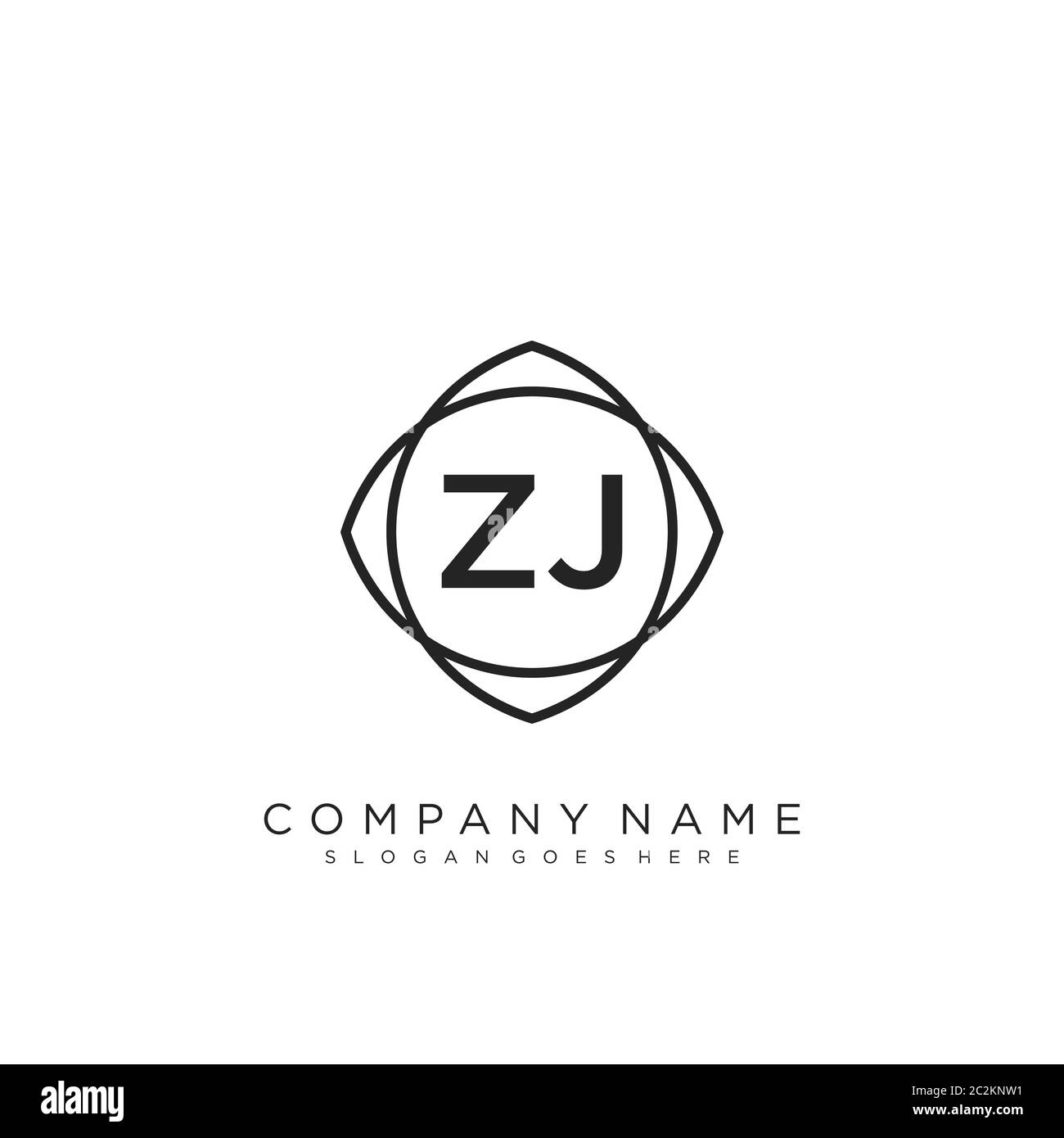 Letter zj logo hi-res stock photography and images - Alamy
