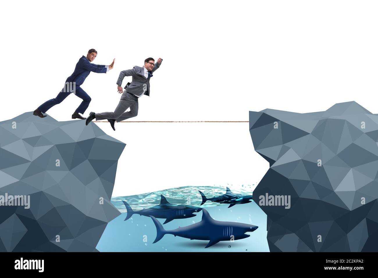 Concept of the unethical business competition Stock Photo - Alamy