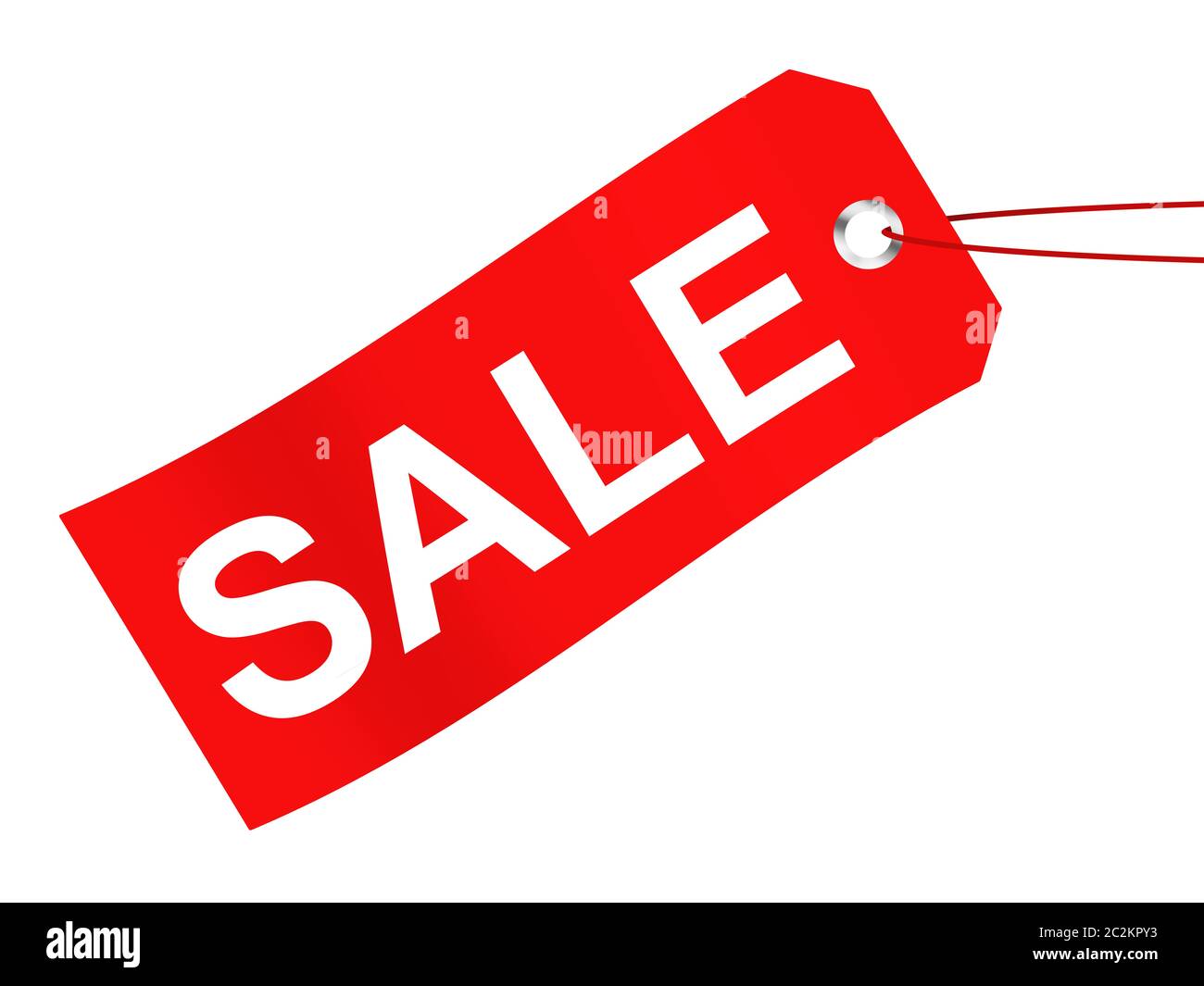 A red sale tag isolated on white with clipping path Stock Photo - Alamy