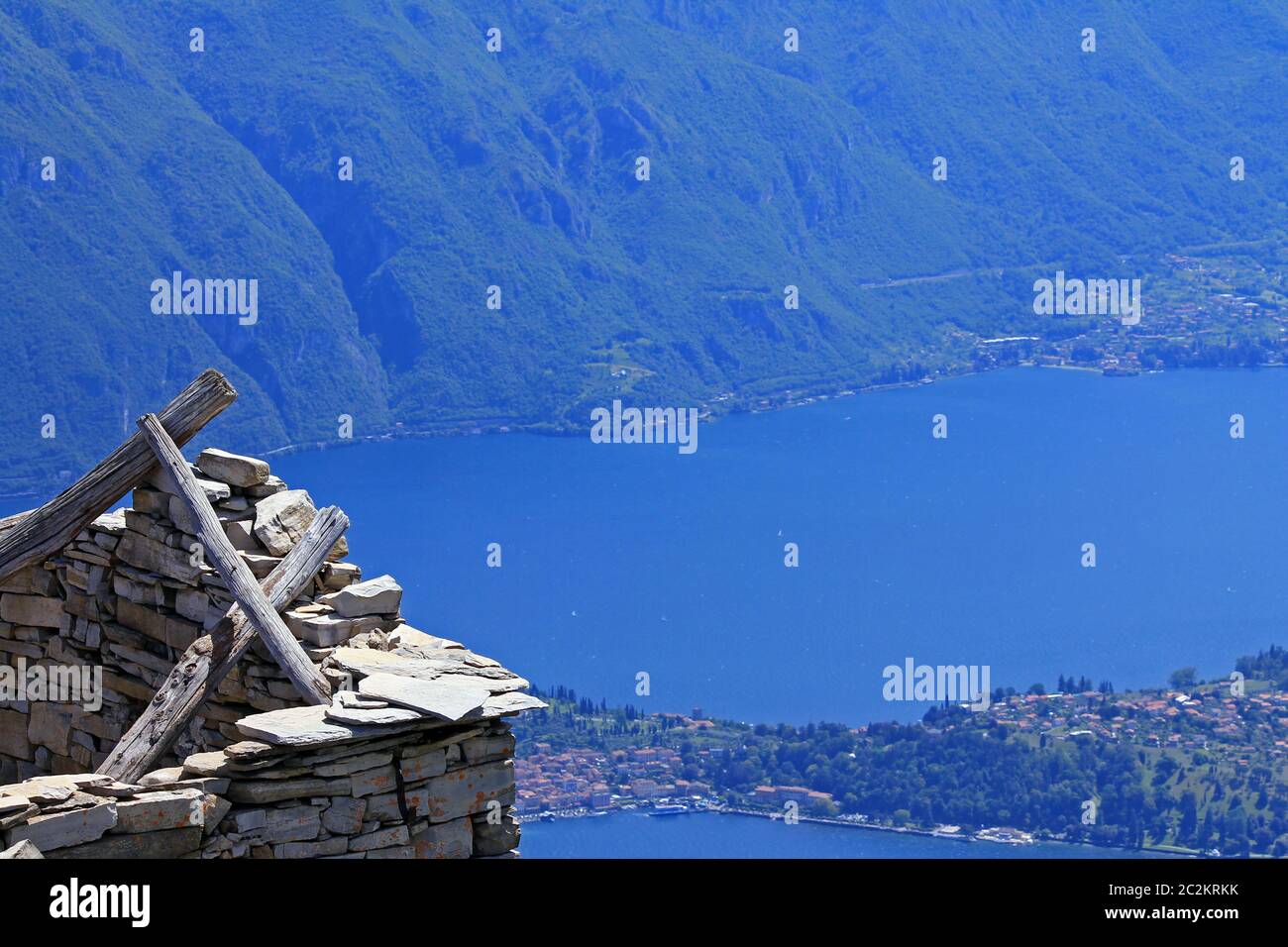 The ancient ruin facing Lake Como Stock Photo - Alamy
