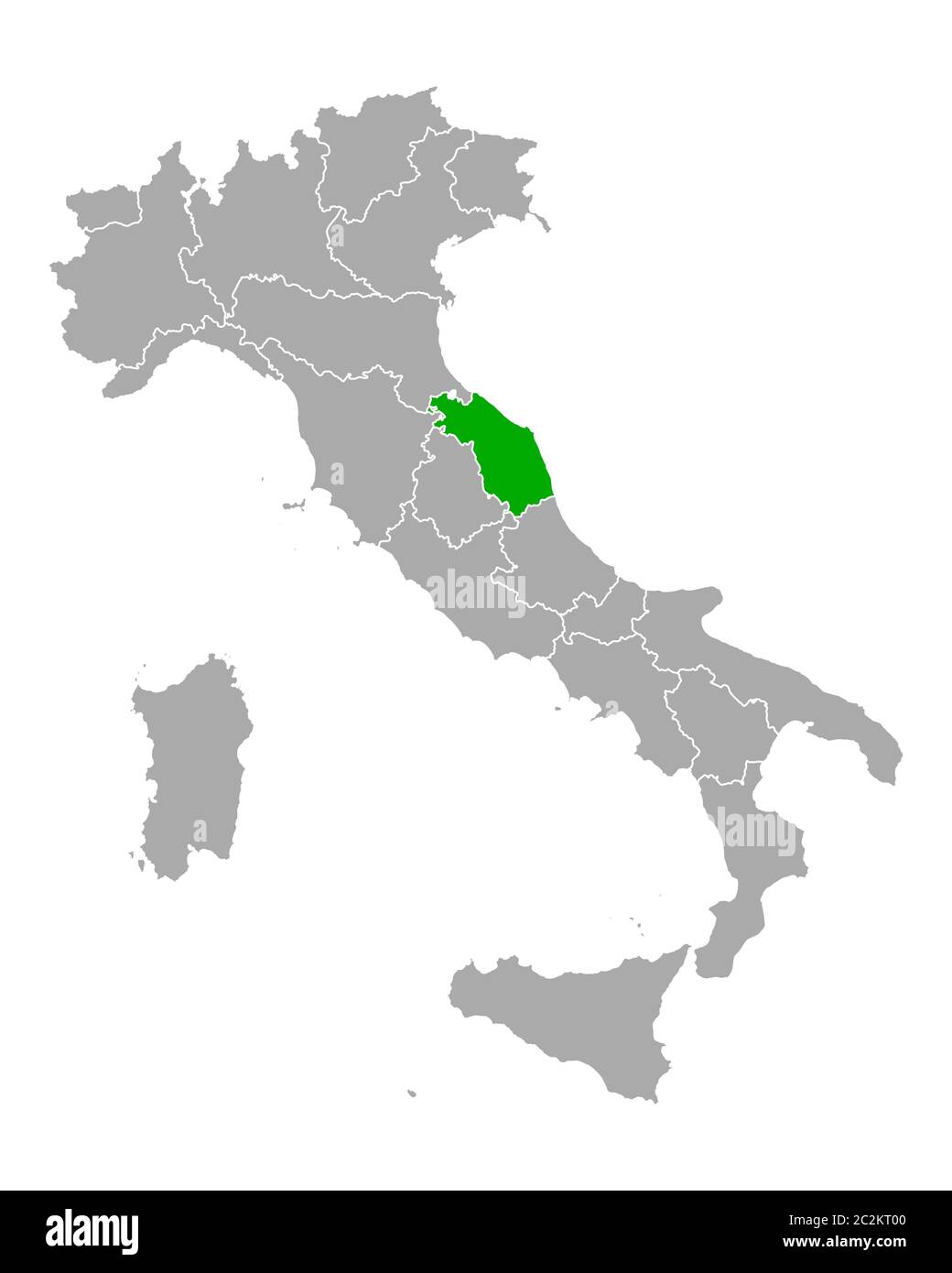 Map of Marche in Italy Stock Photo - Alamy