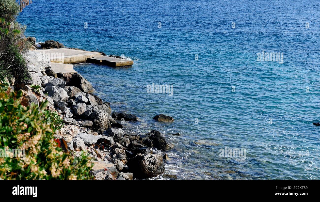 Landscape in greece at the sea Stock Photo - Alamy
